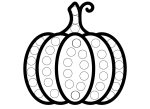 5 Minute Pumpkin Sticker Dot Art - Biscuits and Grading